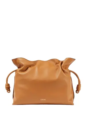 Loewe Flamenco Large Leather Clutch - Brown