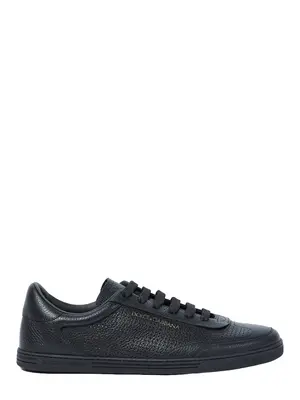 Dolce & Gabbana Saint Tropez Leather Sneakers - Black