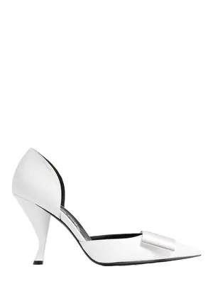 SERGIO ROSSI Sr Miroir Embellished Leather Pumps - White