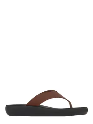 ANCIENT GREEK SANDALS Charys Comfort Slides Chestnut