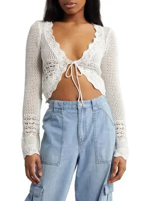 BDG URBAN OUTFITTERS BDG Urban Outfitters Open Stitch Crop Cardigan