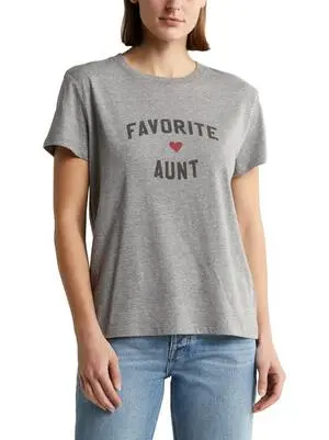 FAVORITE DAUGHTER Favorite Aunt T-shirt - Heather Grey