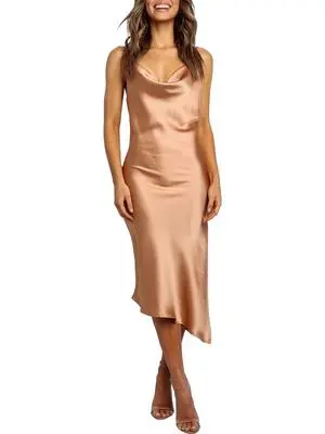 PETAL & PUP Cyprus Satin Slipdress - Gold