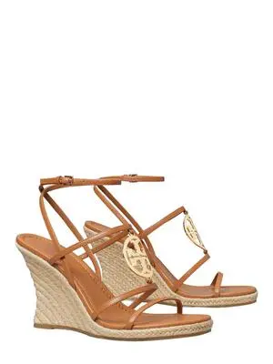 Tory Burch Capri Espadrille Wedge - Caramel Corn/gold