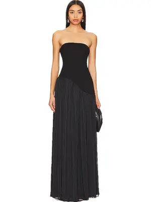 LOVERS AND FRIENDS Alice Strapless Gown - Black