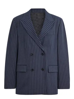 COACH Double Breasted Blazer Navy/white