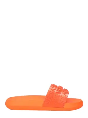 Versace Rubber Pool Slides Orange