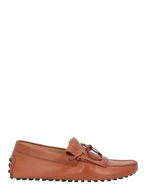 TOD'S Loafers In Leather With Fringe Tan