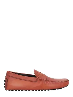 TOD'S TOD'S Leather Loafers With Logo Tan