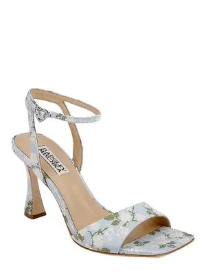 Badgley Mischka Cady Square Toe High Heel Sandals - Mist Fab