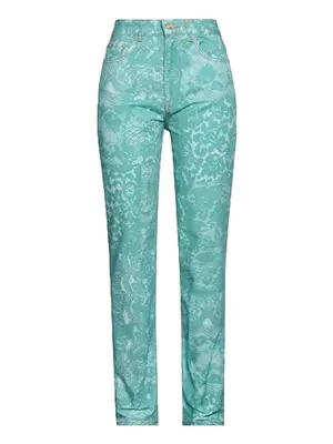 GANNI Floral-print Straight-leg Jeans - Blue