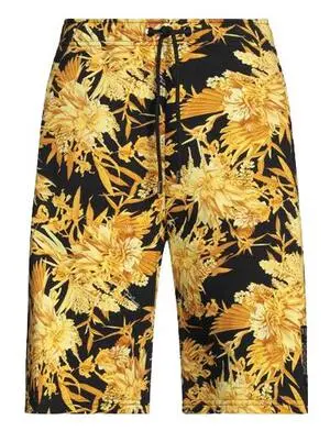 Just Cavalli Cotton French Terry Athletic Shorts - Gold