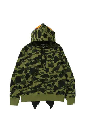 A BATHING APE 1st Camo Shark Relaxed Fit Hoodie - Green