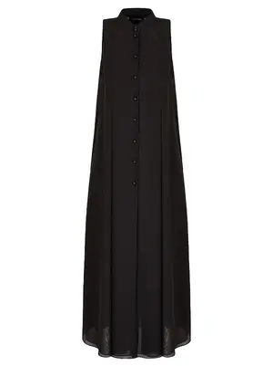 Emporio Armani Emporio Armani Long Poplin Dress Black