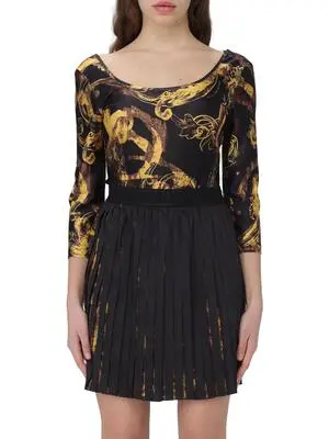 Versace Printed Long Sleeve Bodysuit - Black