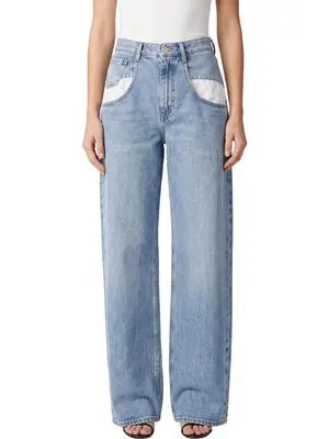 MAISON MARGIELA High-waisted Wide-leg Baggy Cotton Jeans Denim