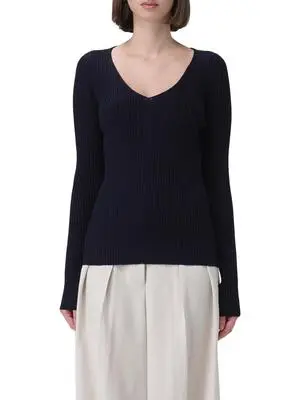 Theory Ribbed V-neck Sweater - Navy