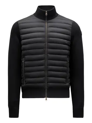Moncler Padded Zip-up Cardigan - Black
