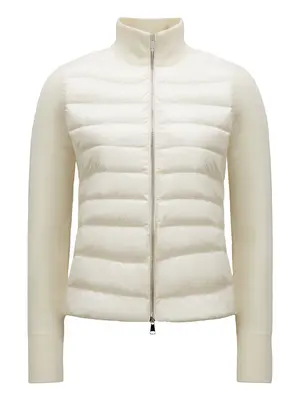 Moncler Padded Wool Cardigan - White