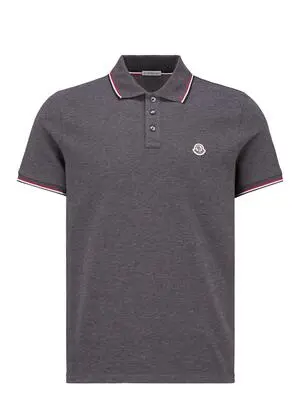 Moncler Logo Patch Polo Shirt - Grey