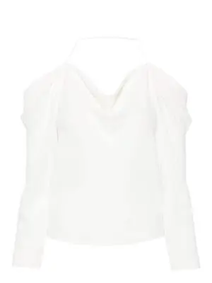 IRO PARIS Poani Off-shoulder Draped Blouse - White