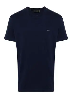 Dsquared2 Logo-appliqué Cotton T-shirt - Blue