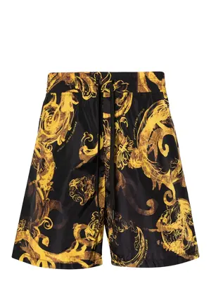 Versace Baroccoflage-print Shorts - Black