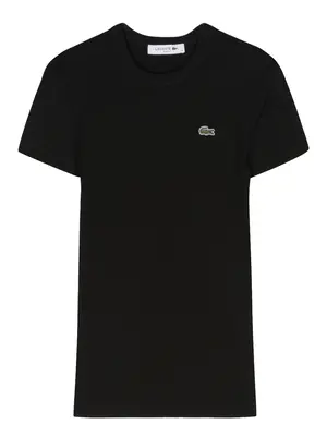 Lacoste Appliqué-logo Cotton T-shirt - Black