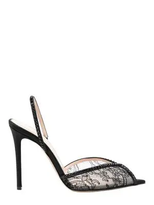 ANDREA WAZEN 105mm Katy Slingback Pumps - Black