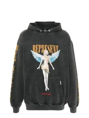 REPRESENT Reborn Graphic-print Hoodie - Grey