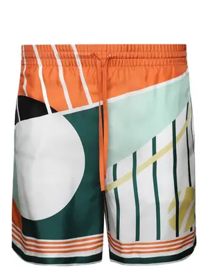 Casablanca Court Abstrait Track Shorts - Green