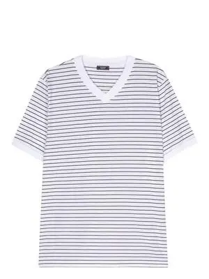 PESERICO V-neck Striped T-shirt