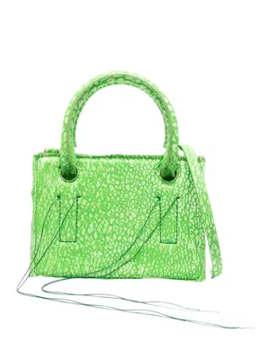 DENTRO Mini Otto Leather Tote Bag - Green