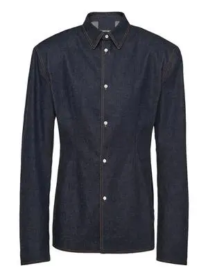 PRADA Denim Jacket With Triangle Plaque