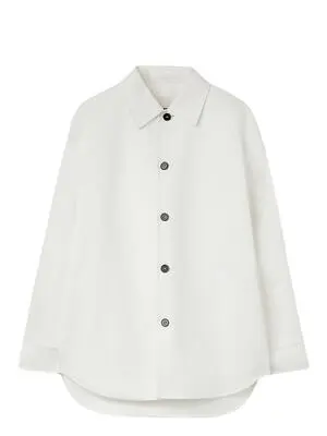 JIL SANDER Long-sleeve Shirt Jacket - White