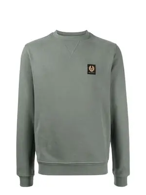 Belstaff Logo-patch Cotton Sweatshirt - Green