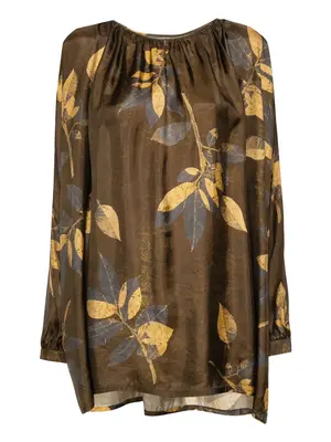 UMA WANG Tammy Motif-print Blouse - Brown