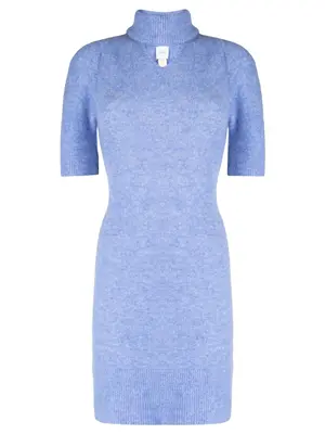 PATOU Cut-out Short-sleeve Dress - Blue