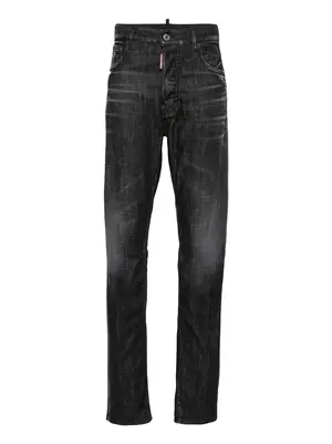 Dsquared2 642 Distressed Straight-leg Jeans - Grey