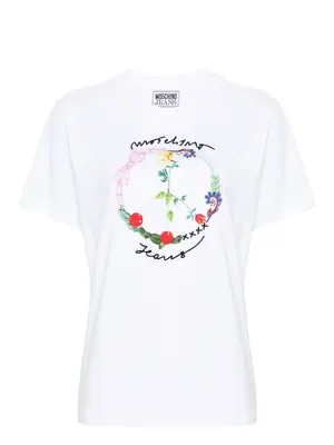 Moschino Logo Cotton T-shirt - White