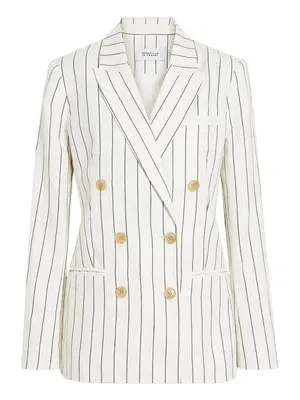 Derek Lam 10 Crosby Walter Pinstriped Blazer - Off-white