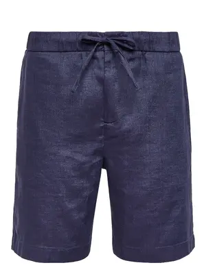 Frescobol Carioca Felipe Linen And Cotton Shorts - Blue