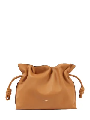 Loewe Flamenco Leather Clutch - Brown