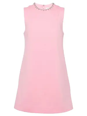 AREA Crystal-embellished Minidress - Pink