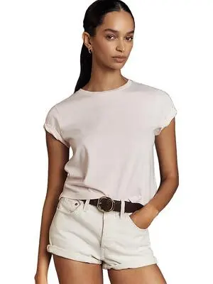 AGOLDE Ade Crop Tee Pink