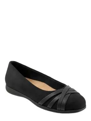 Trotters Daphne Flat - Black Micro
