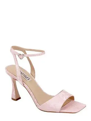 Badgley Mischka Cady Ankle Strap Sandal - Pink Jacquard