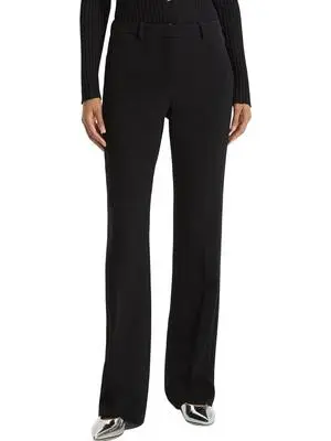 Theory Slim Fit Flare Trousers - Black