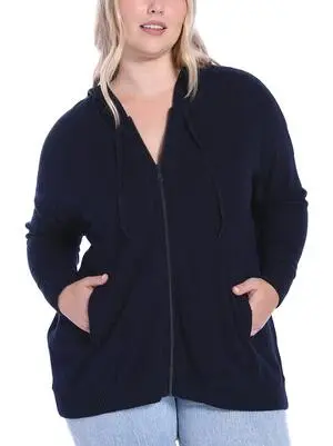 Minnie Rose MINNIE ROSE Cashmere Zip Hoodie Navy