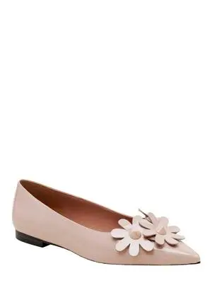 Linea Paolo Narcisus Pointed Toe Flat - Beige Patent